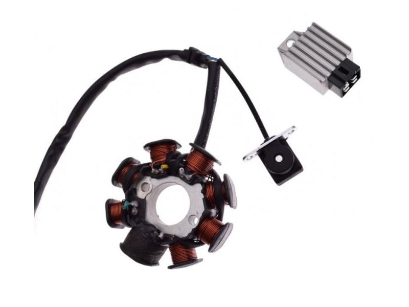 Stator (navitje) in regulator napetosti WM 50ccm GY6 CHINA 4T