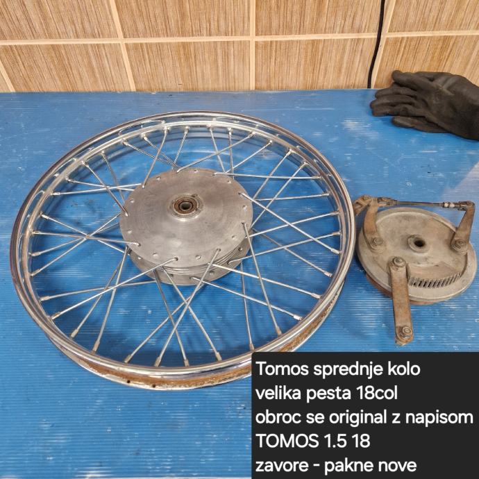 Tomos 15sl sprednje kolo - velika pesta - original obroč
