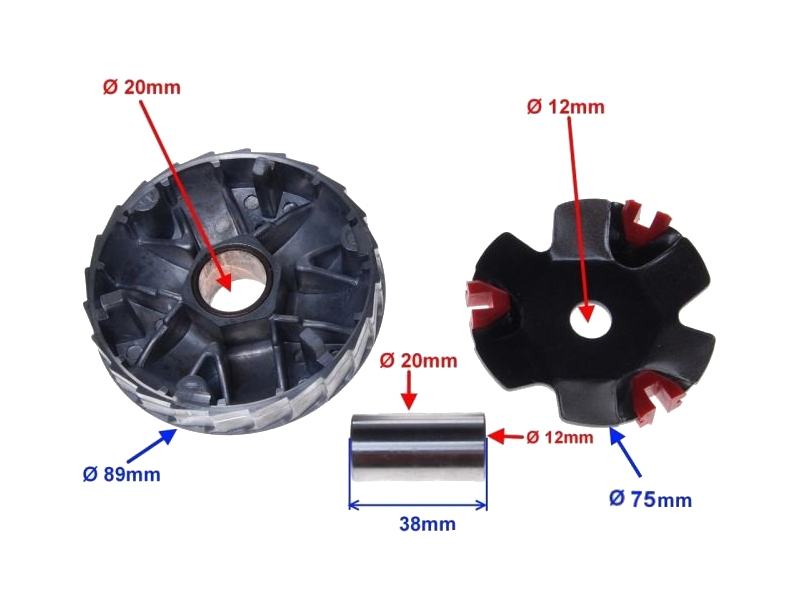 Variomat (variator) WM Honda Dio 50ccm Tuning, višina 32mm, 5g