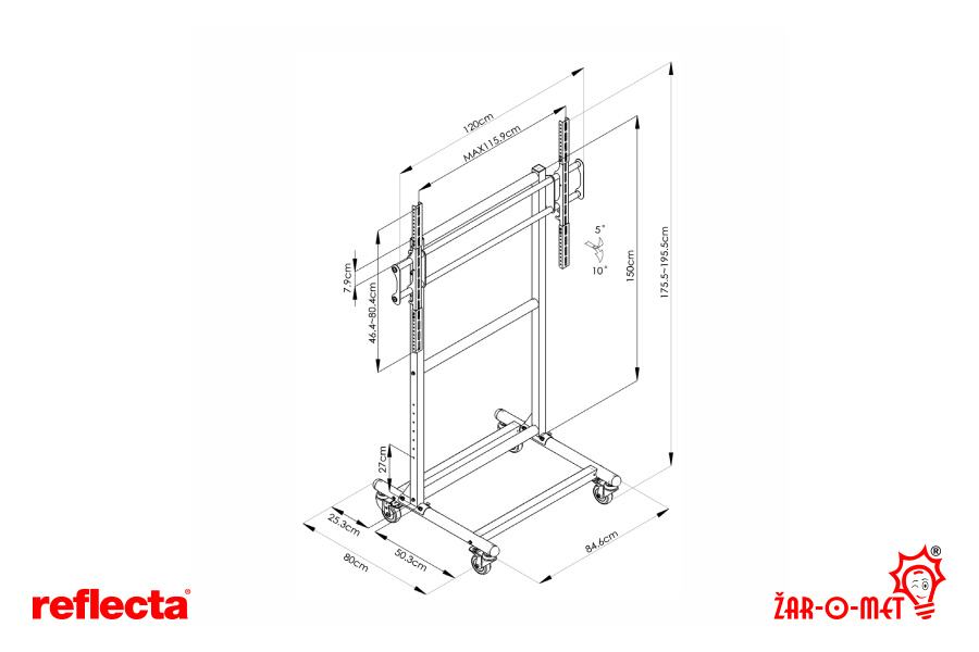reflecta mobilno TV STOJALO za 56-70 col 70P 23207