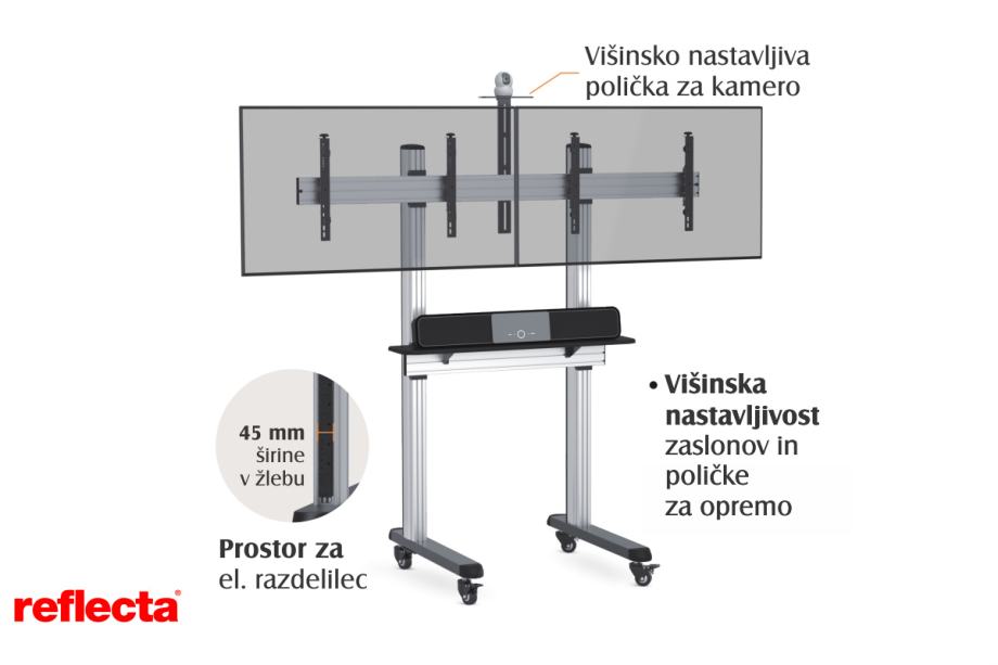 reflecta OL mobilno VK TV STOJALO za 2x 45-55 col 55VCD 23196