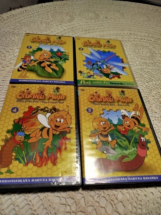 DVD Čebelica Maja št.1, 2˙,4, 5, barvna risanka za najmlajše