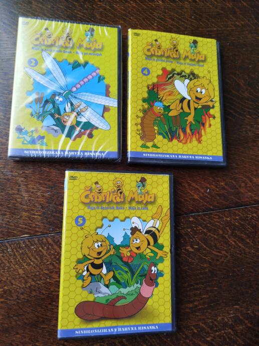 DVD Čebelica Maja št. 2,4 in 5, barvna risanka za najmlajše