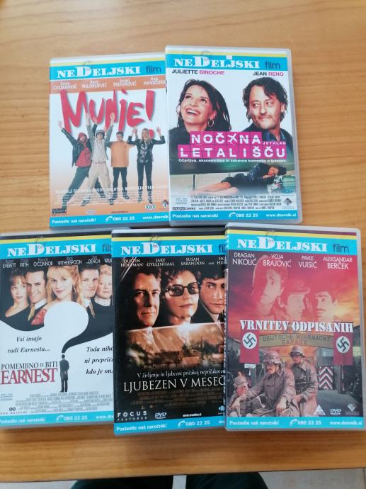 prodam 5 filmov na DVD