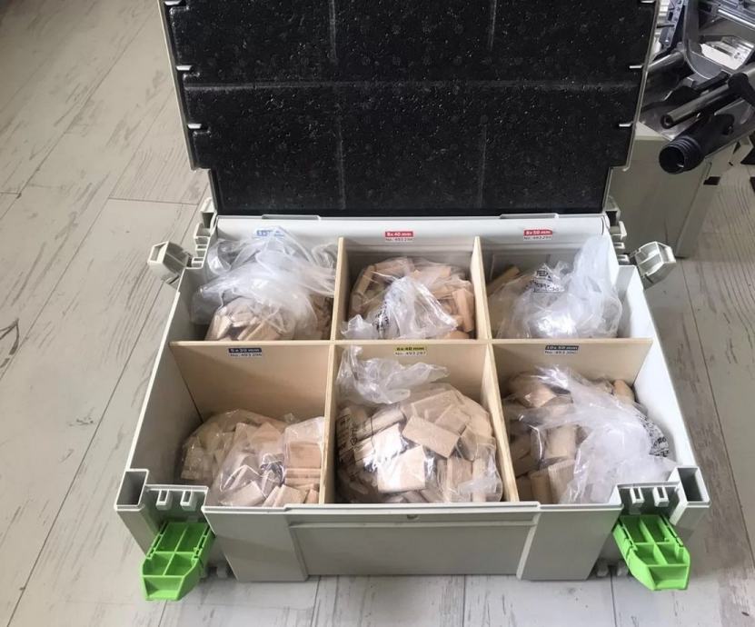 Festool DF 500 za rezanje čepov (Q-SET) in Domino systainer