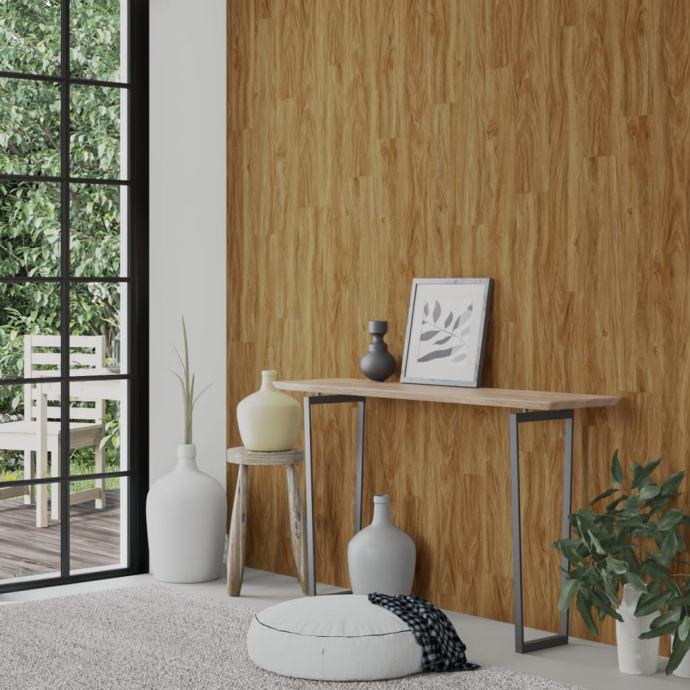 vidaXL Stenski paneli videz lesa rjav PVC 4,12 m²