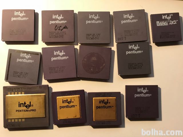 Zbirka vintage CPU (pentium, pentium pro, 486) - 12kos