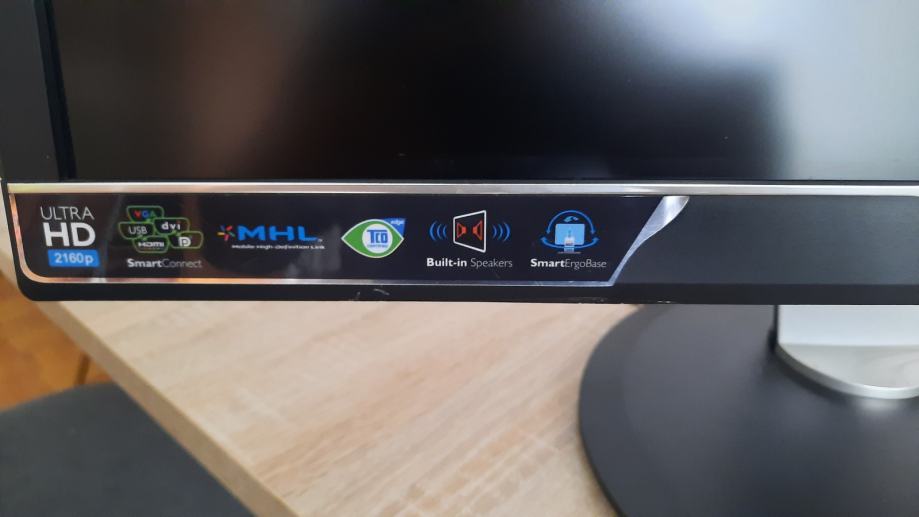 Philips 28 Monitor 288P6 4K UltraClear 1ms 3840x2160 60Hz