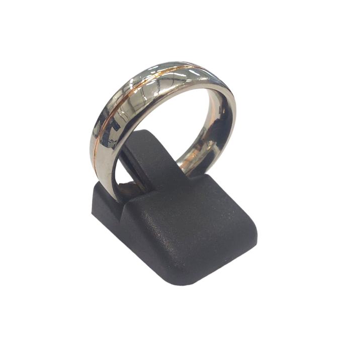 (8233) Platina prstan HEBE pt600 + zlato 14K 585/1000; masa=7.96g
