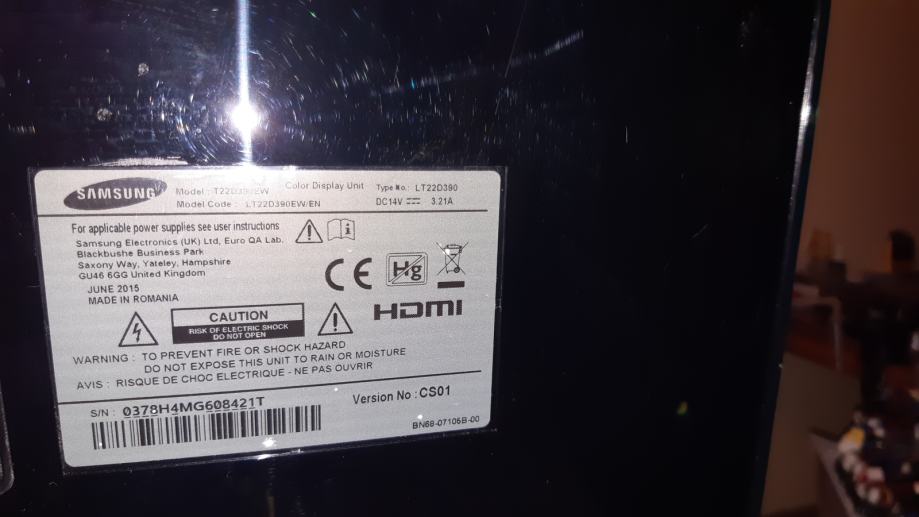 SAMSUNG T22D390EW MONITOR