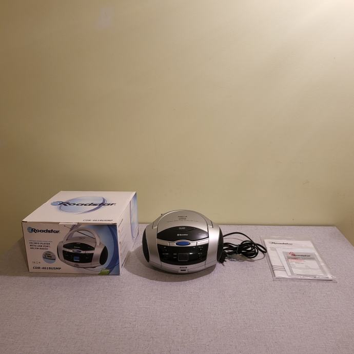 CD/MP3 PLAYER WITH USB PORT,AM/FM RADIO, KASETOFON, CD, ROADSTAR CDR