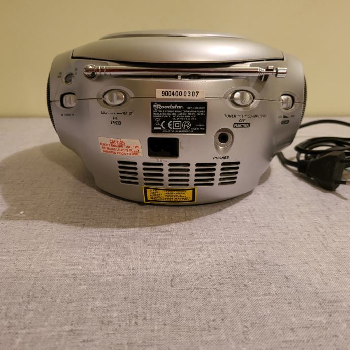 CD/MP3 PLAYER WITH USB PORT,AM/FM RADIO, KASETOFON, CD, ROADSTAR CDR