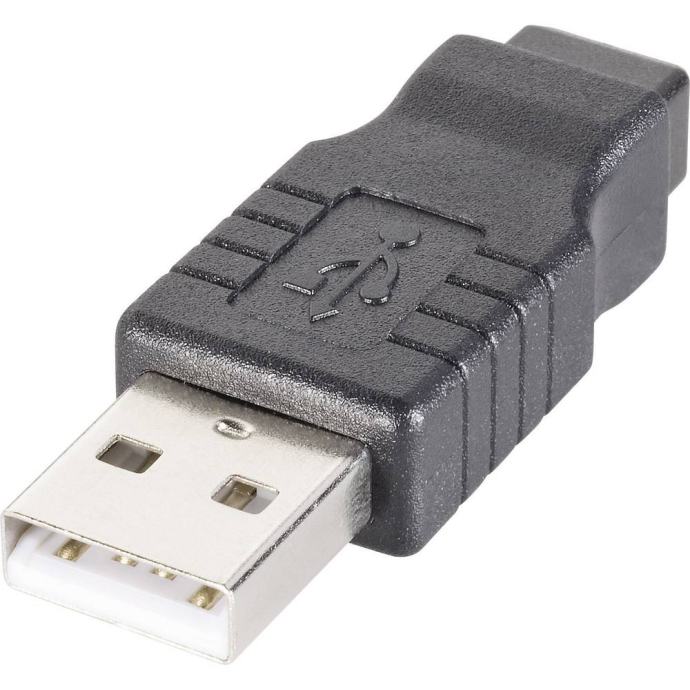 USB-adapter, moški konektor USB 2.0 tipa A/ženski konektor USB 2.0 tip