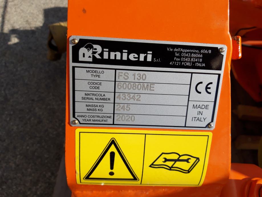 FREZA ZA MEDVRSTNO OBDELAVO RINIERI FS 130/50 letnik 2020
