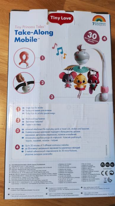 Glasbeni vrtiljak TINY LOVE Take along mobile