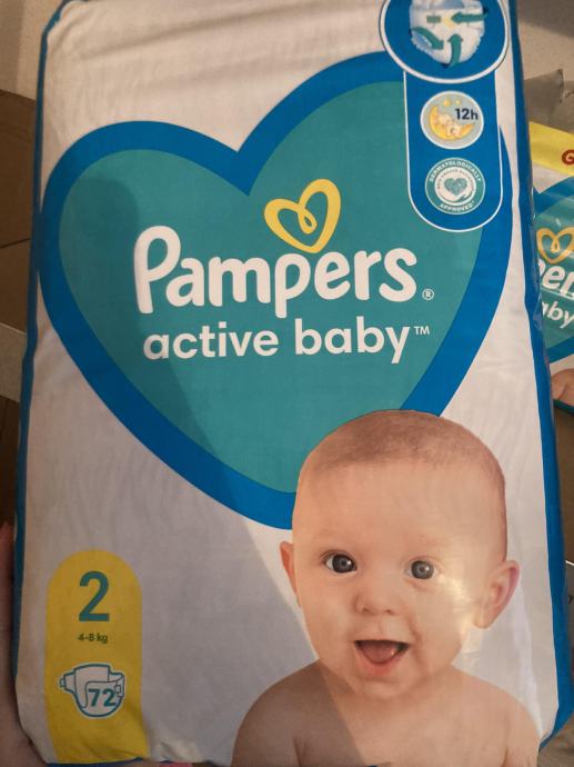 Plenice Pampers active baby, velikost 2 (2 paketa)