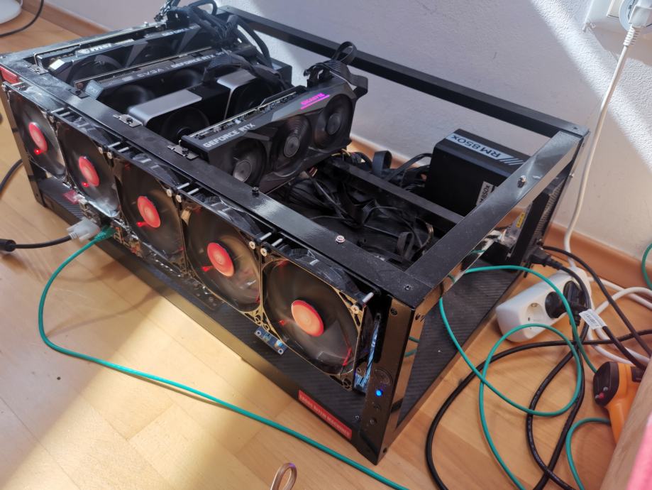 Mining rig 280MHhs (1x rtx 3080, 3x rtx 3070)