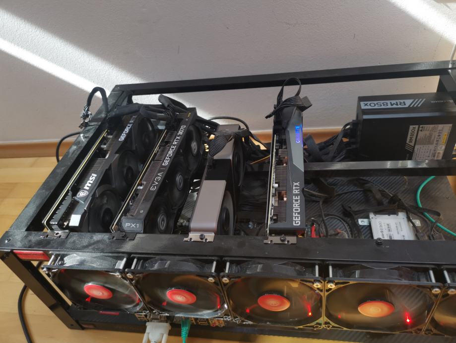Mining rig 280MHhs (1x rtx 3080, 3x rtx 3070)