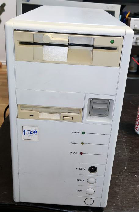Retro konfiguracija PC Abit Cyrix 40 mhz 486 5.25 disketa 1.2mb Triden