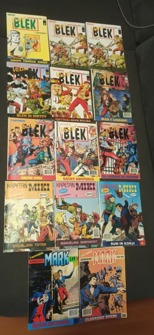 Stripi Blek, Mark, Miki v Slovenščini