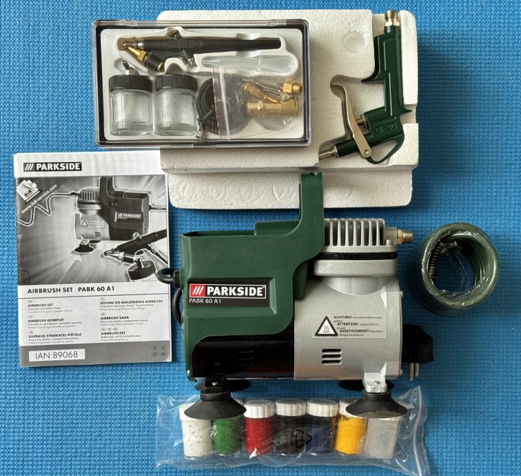 Nerabljen Airbrush set Parkside PABK 60 A1