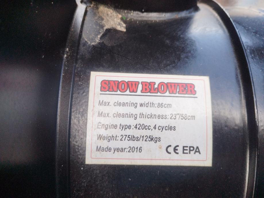 Snow Master snežna freza Professional 86 PRO črna