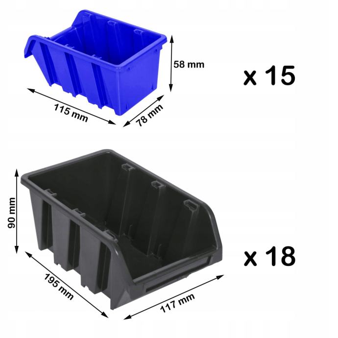 Stenski predalnik PVC 74 delni organizator orodja 115x78cm
