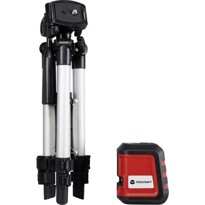 TOOLCRAFT CL8 križni laser, samo-uravnavajoč, vklj. s stojalom