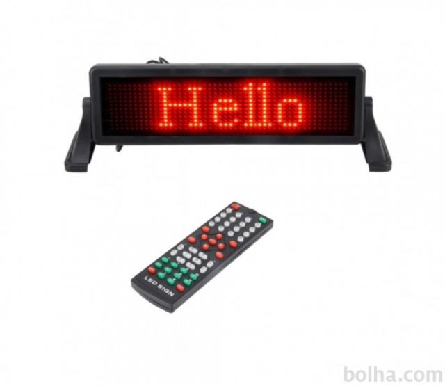 LED zaslon / prikazovalnik napisa / Oranžna / 12V ali 230V