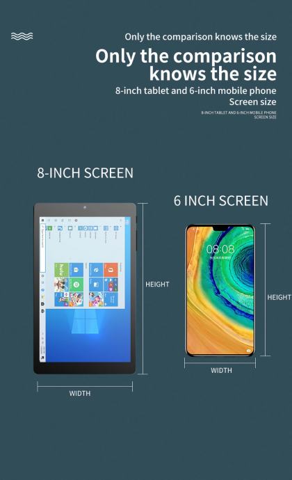 4GB 64GB Windows tablica, 8 tablični računalnik, žepni tablični PC