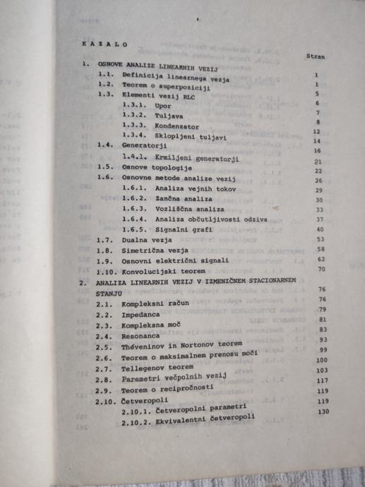 Učbenik Osnove električnih vezij in signalov avtor Jože Mlakar 1983
