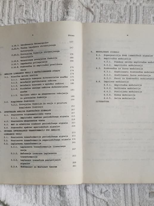 Učbenik Osnove električnih vezij in signalov avtor Jože Mlakar 1983