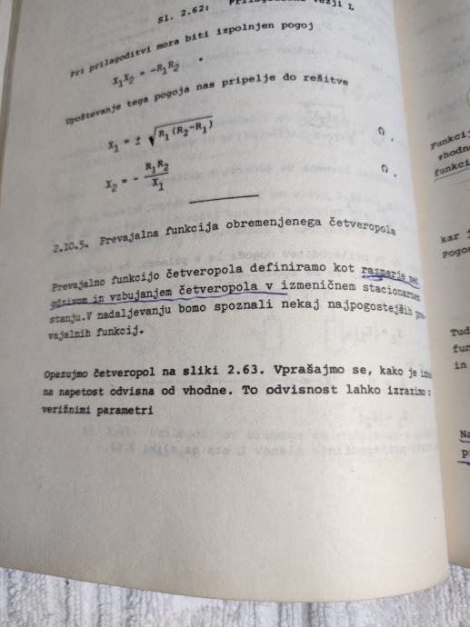 Učbenik Osnove električnih vezij in signalov avtor Jože Mlakar 1983