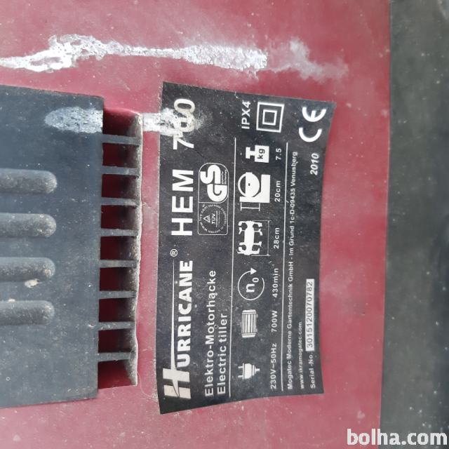 Prekopalnik- freza Hurricane HEM 700