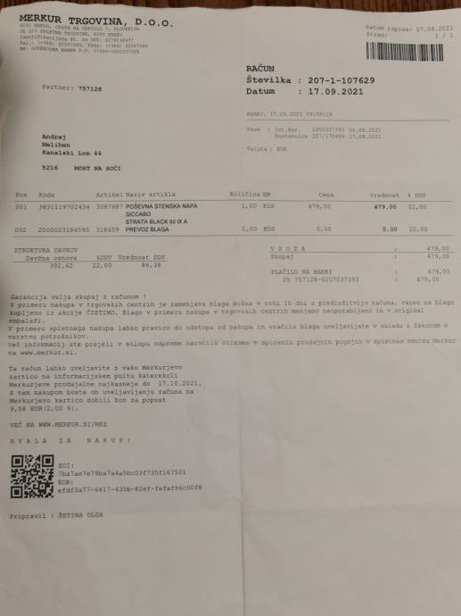 poševna stenska napa Siccabo