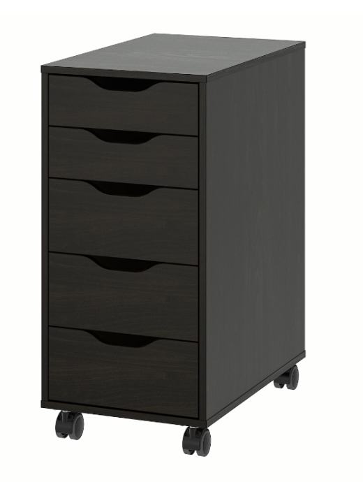Ugodno prodam črn predalnik IKEA Alex, praktično nov