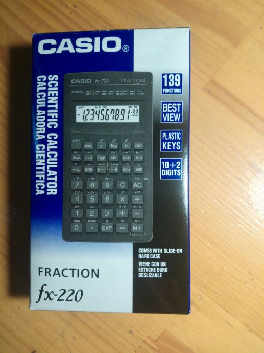 Casio kompaktni znanstveni kalkulator Fraction FX-220