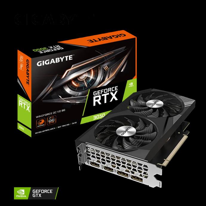 GIGABYTE GeForce RTX 3050 WINDFORCE OC V2 | 8G | GDDR6 | PCI-E 4.0 | H