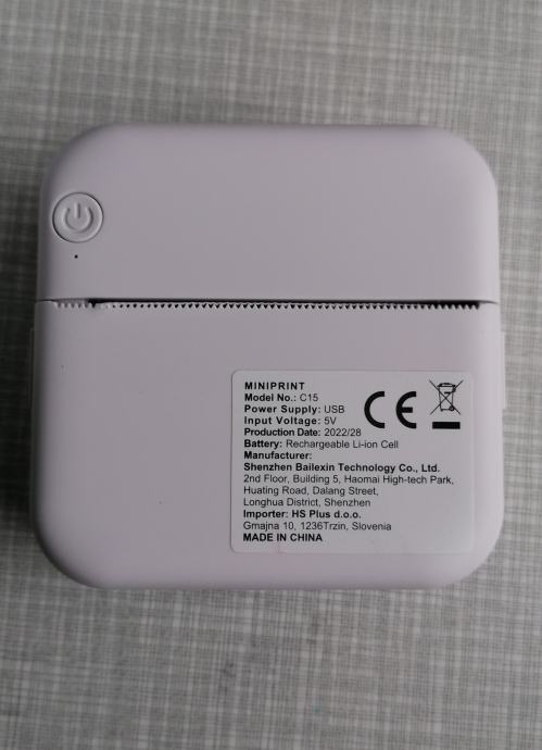 Hand mini printer + papir