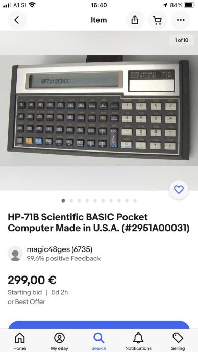 Hp 71B znanstveni kalkulator