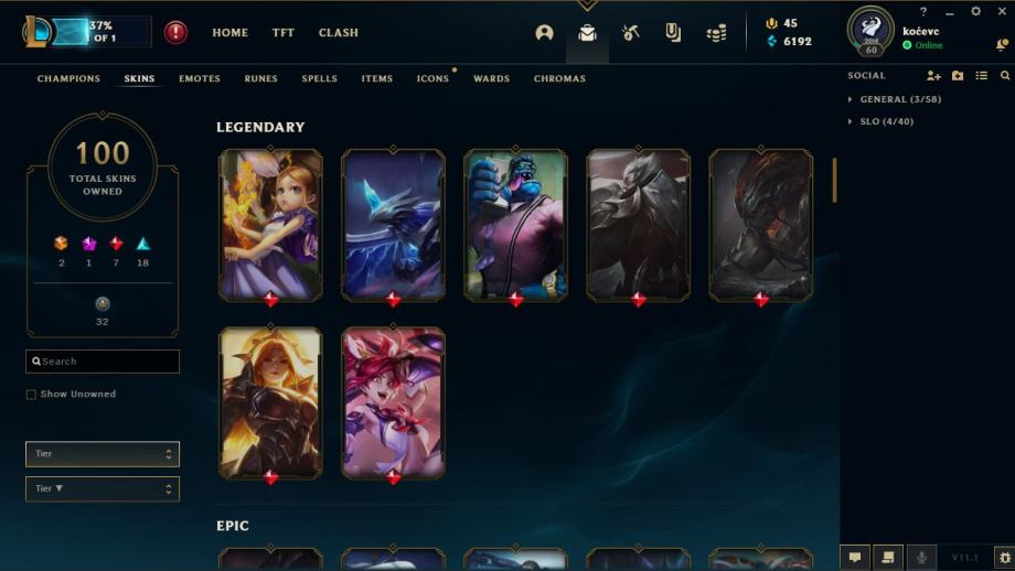 League of legend račun