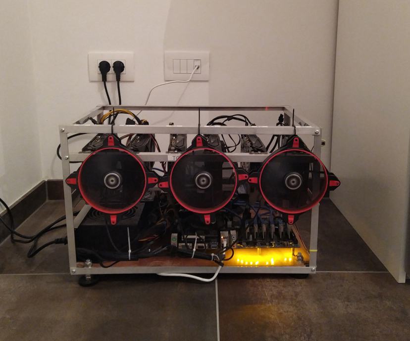 Mining Rig 5x Phantom gaming RX570 8gb