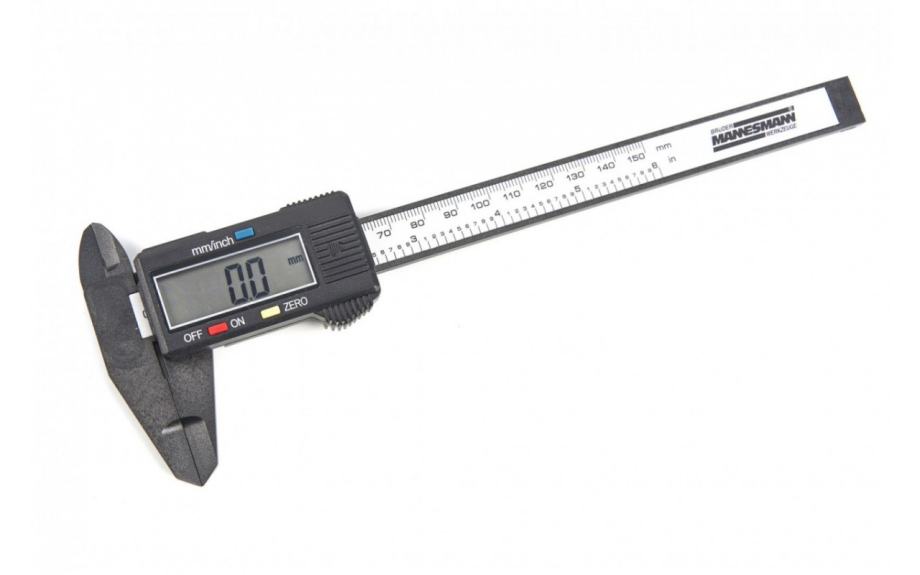 Digitalno pomično/kljunasto merilo mannesmann 150 mm, karbon