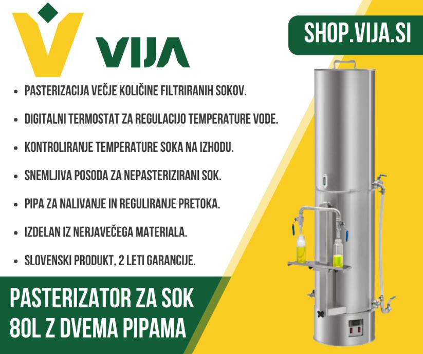 MESARSKA OPREMA PASTERIZATOR ZA SOK 80L VIJA