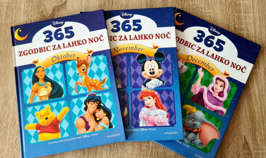 Disney 365 zgodbic za lahko noč - 12 knjig, celotna zbirka