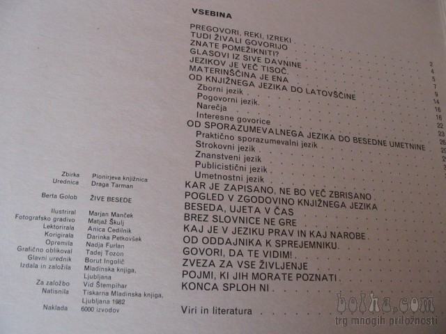 knjiga: Berta Golob: Žive besede, 1982 Mladinska knjiga, naprodaj