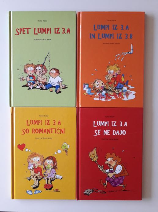 TOMO KOČAR, SAMO JENČIČ, LUMPI IZ 3.A., 4 KNJIGE V KOMPLETU