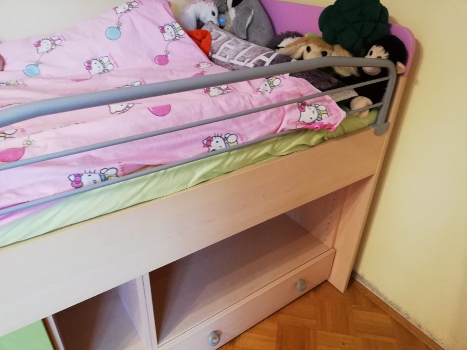Otroska postelja pograd v visino lestev 90x200