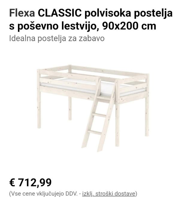 Postelja Flexa (z vzmetnico)