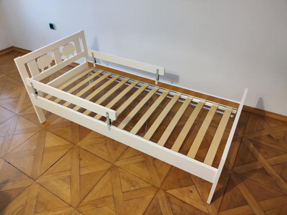 Postelja Ikea Kritter 70x160 + vzmetnica + nadvložek